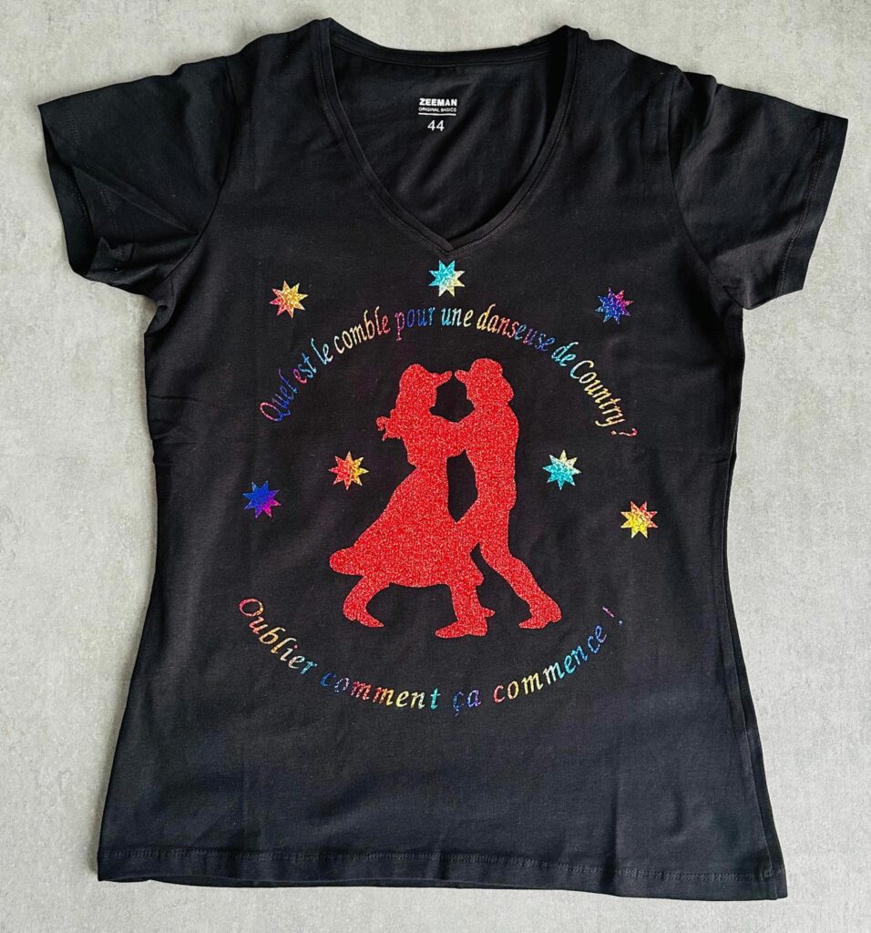 TEE SHIRT FLOCAGE COUNTRY - Le petit atelier de Lily